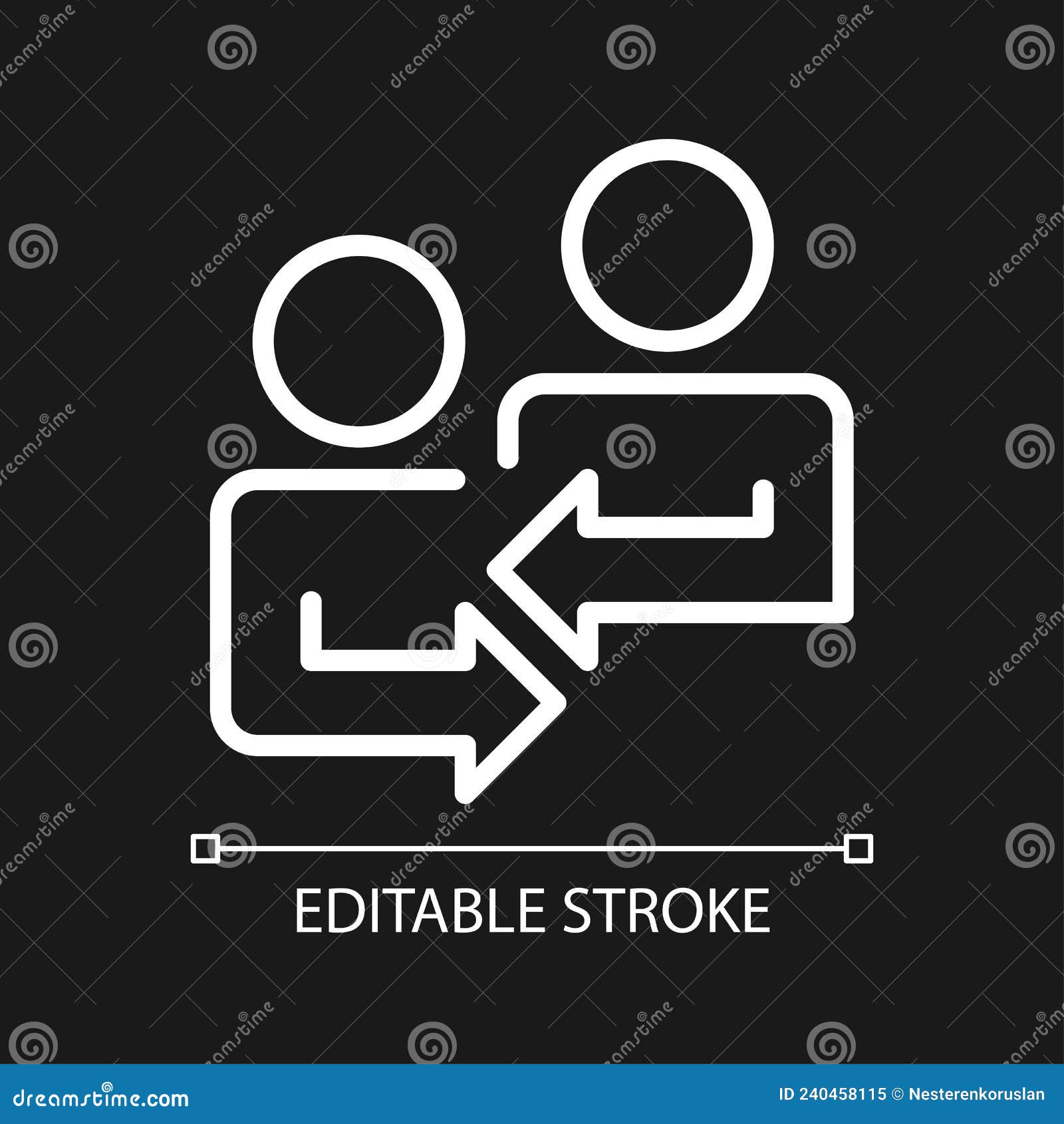 Mutual Feedback Pixel Perfect White Linear Icon for Dark Theme Stock ... Mutual Feedback Pixel Perfect White Linear Icon for Dark Theme Stock ...