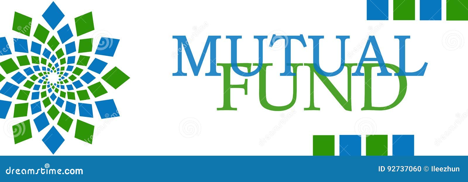 Mutual Fund Green Blue Circular Horizontal Stock Illustration ...