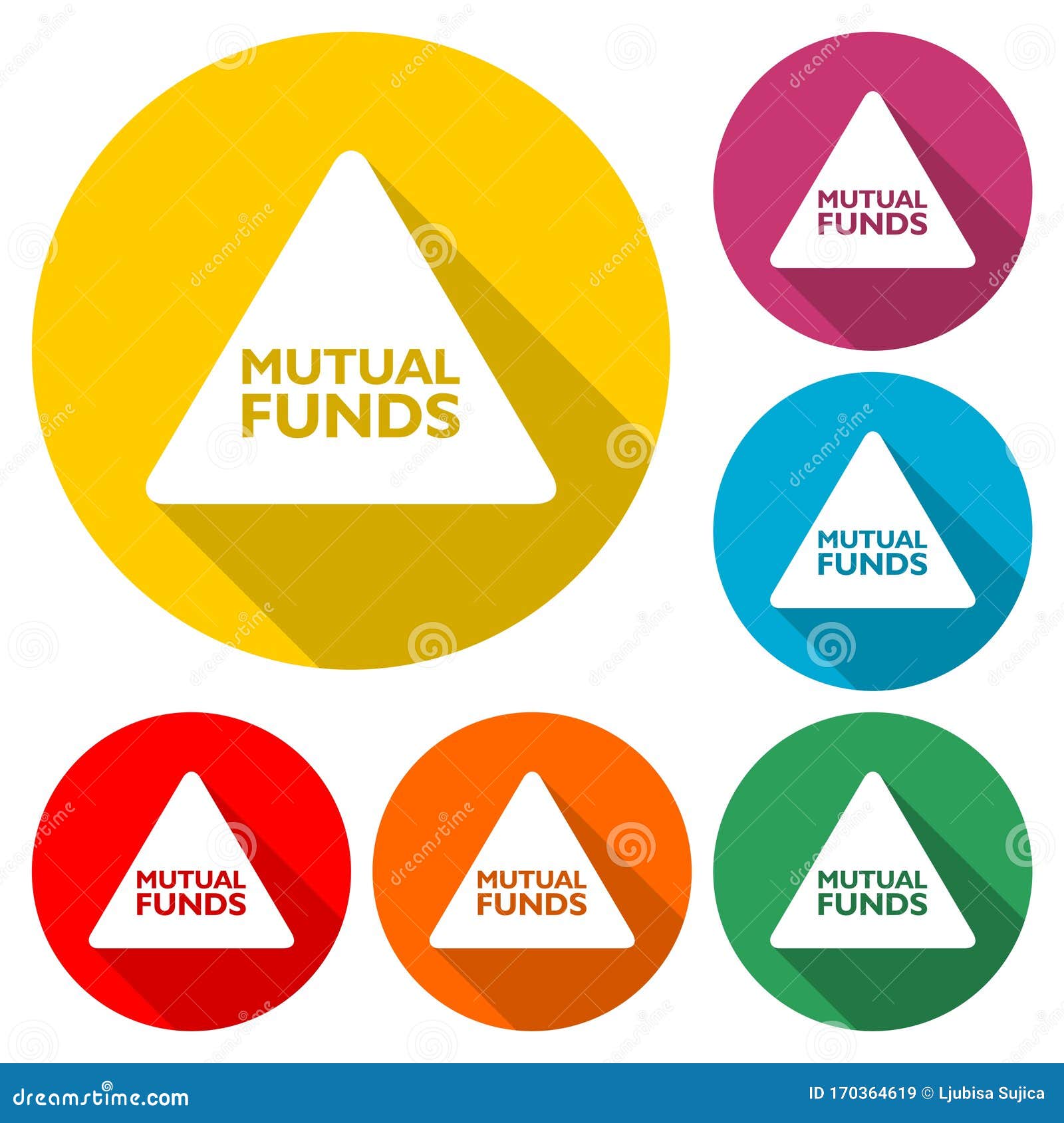 Mutual Fund Icon with Long Shadow Stock Vector - Illustration of icon ...