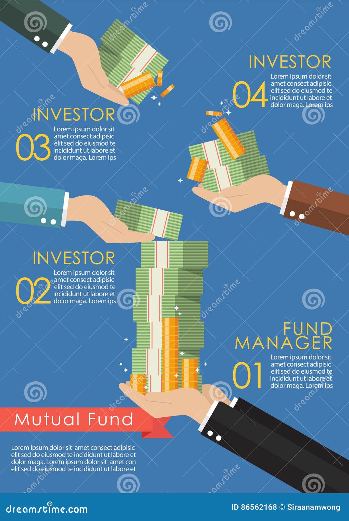 3d Mutual Fund Bar Chart Cartoon Vector | CartoonDealer.com #33848975