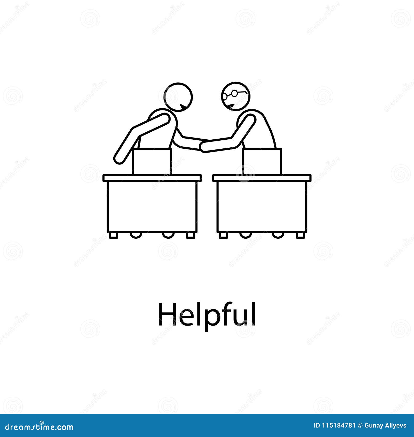 Mutual Understanding with a Colleague Illustration. Element of ...