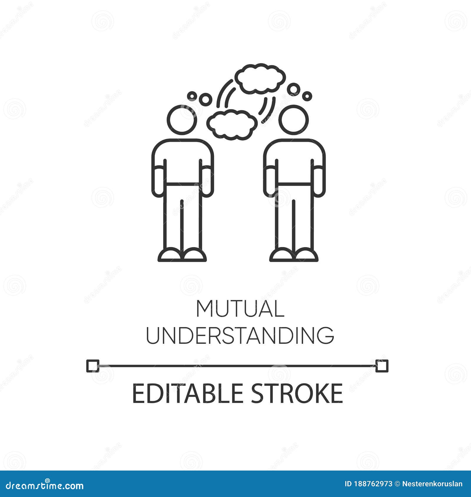 Mutual Understanding Pixel Perfect Linear Icon. Thin Line Customizable ...