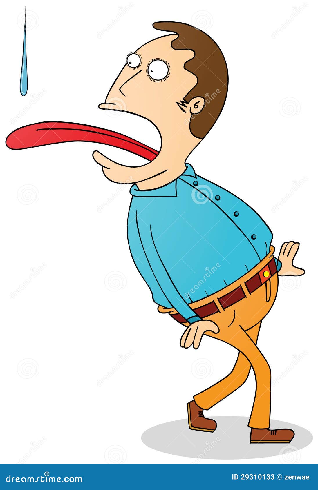 Muy sediento ilustración del vector. Ilustración de humor - 29310133