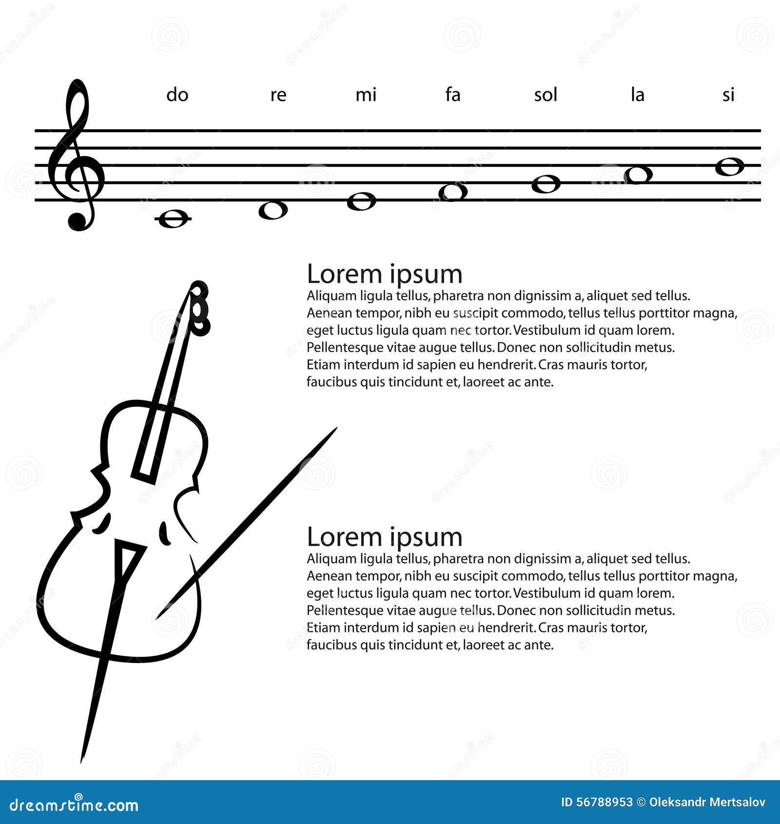 Muziek, Contrabas, Abstracte G-sleutel, Nota's Vectorachtergrond Vector ...