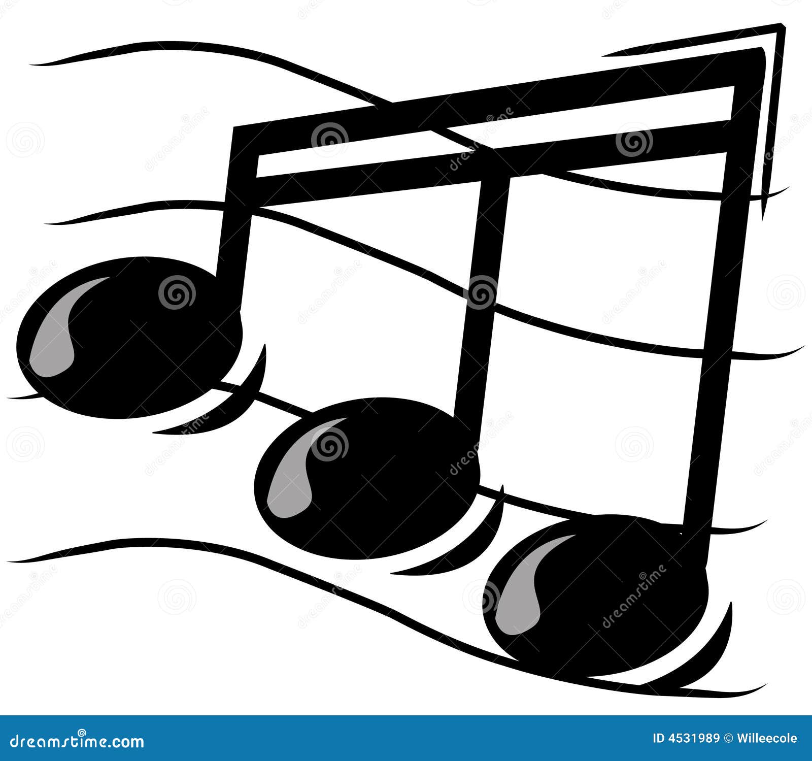 Muzieknoot vector illustratie. Afbeelding bestaande uit art - 4531989