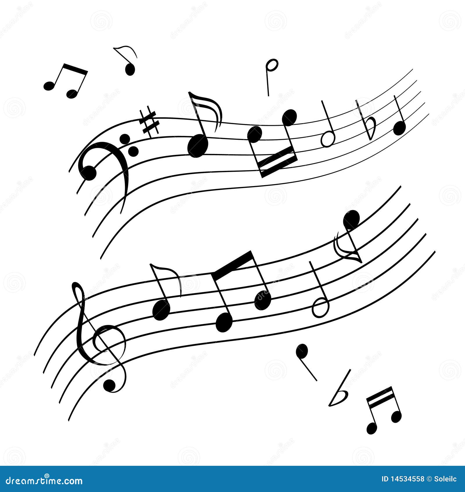 Muzieknoten Royalty-vrije Stock Foto's - Afbeelding: 14534558