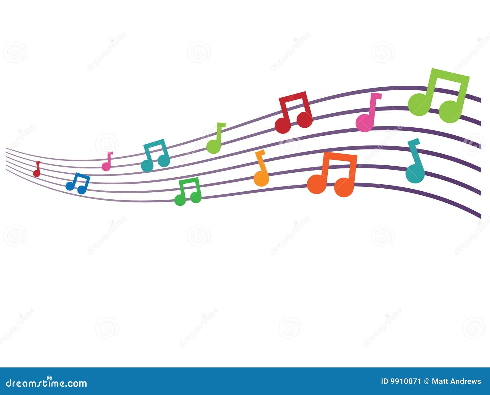 Muzieknoten vector illustratie. Illustratie bestaande uit lijn - 9910071