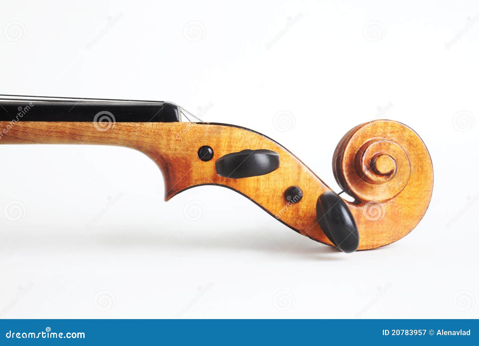 Muzikaal Het Instrumentenhoofd Van De Viool Stock Afbeelding - Image of ...