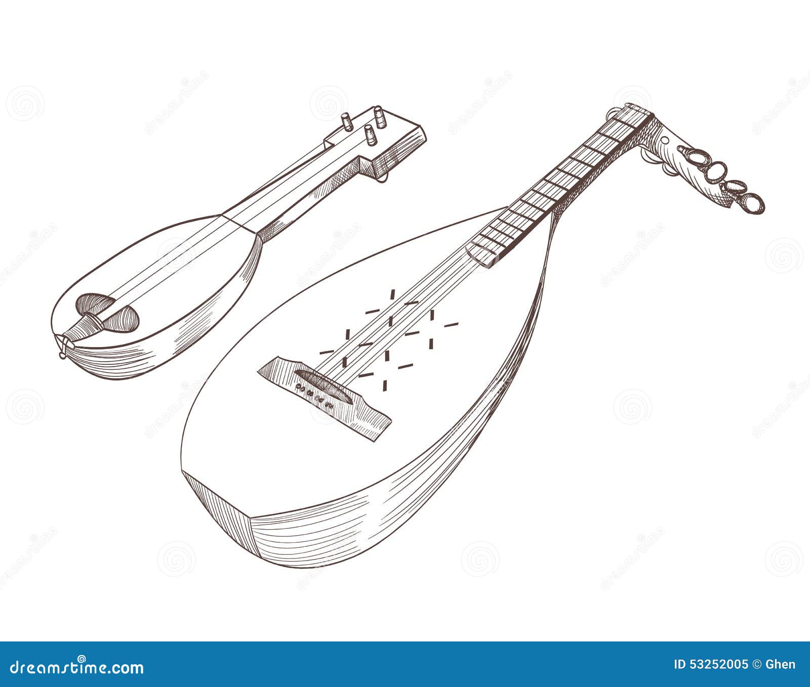 Muzikale Snaarinstrumenten vector illustratie. Illustration of hongaars ...