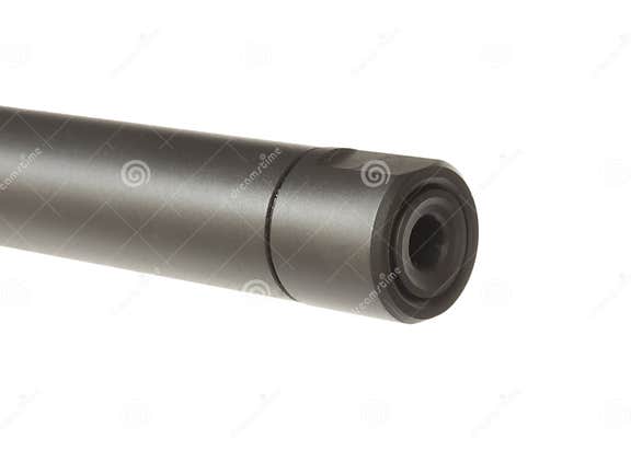 Muzzle End of a Rifle Barrel with a Thread Protector on Stock Image ...