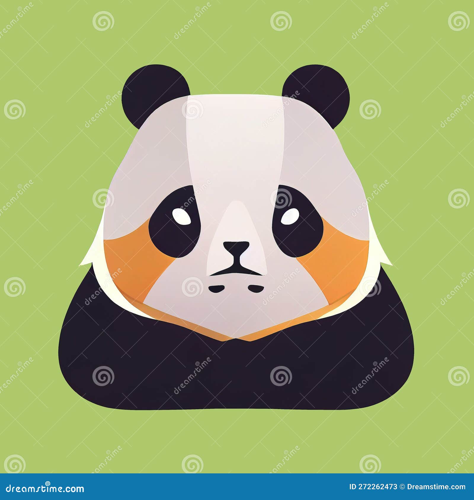Muzzle Panda Avatar. Stylized Portrait of a Panda Bear. Simple Panda ...