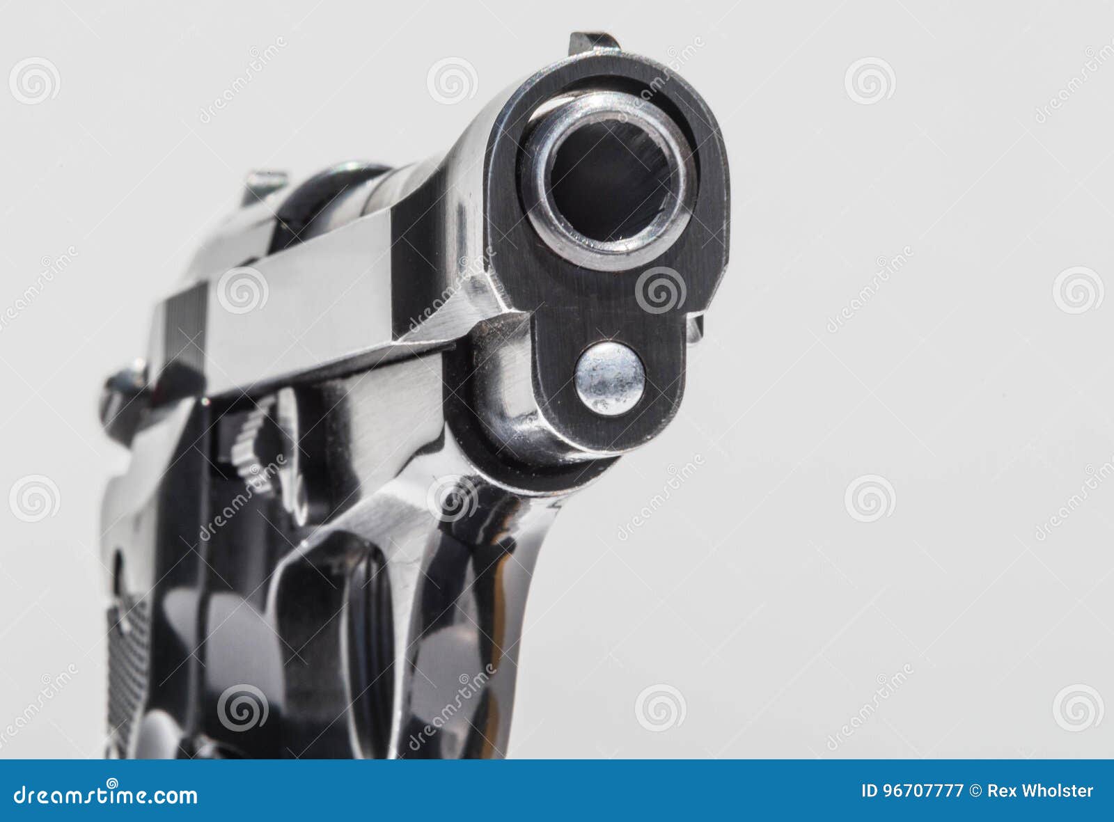 Muzzle of a pistol stock image. Image of enforcement - 96707777