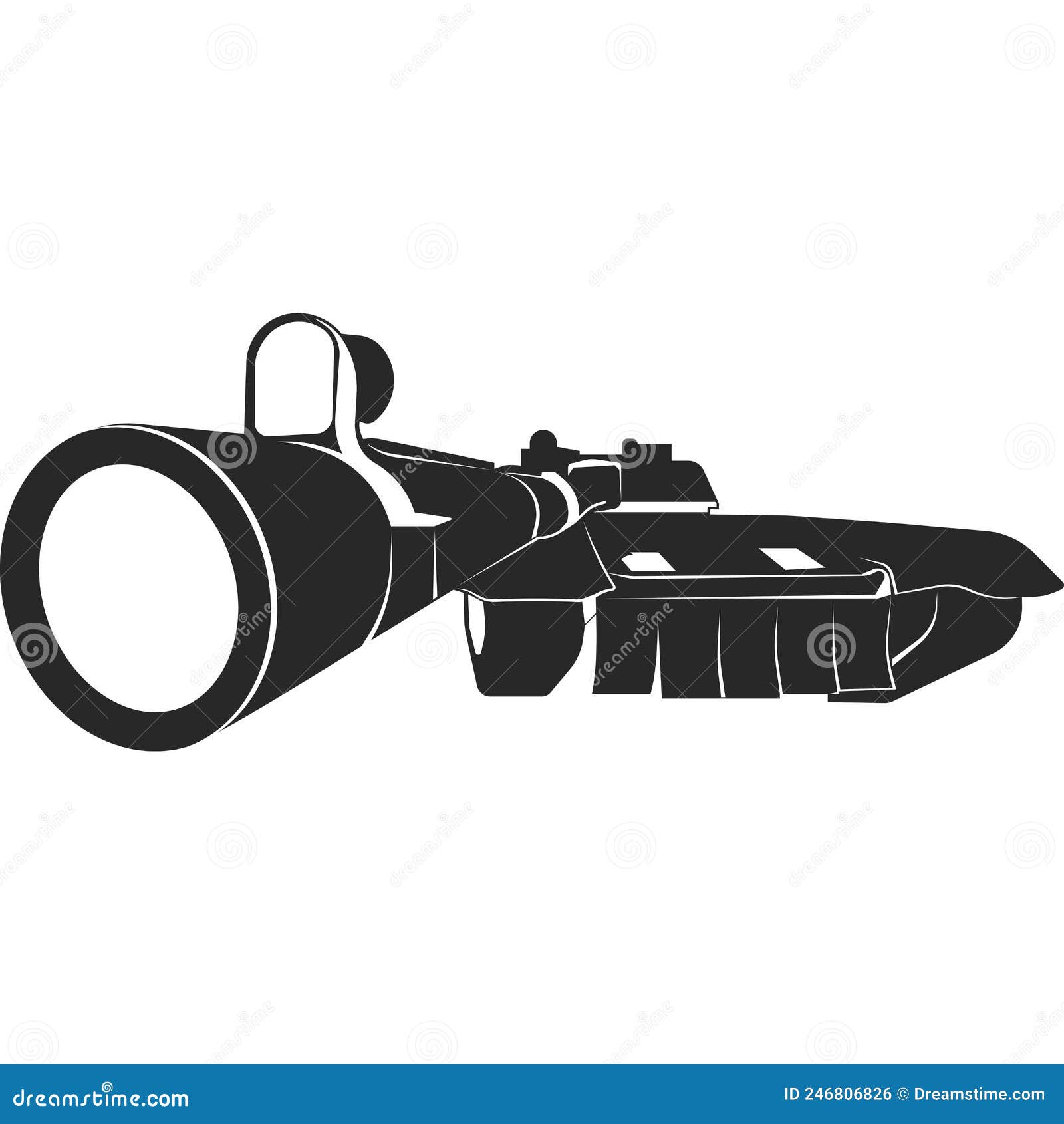 The Muzzle of the Tank in Close Up. Stock Vector - Illustration of ...
