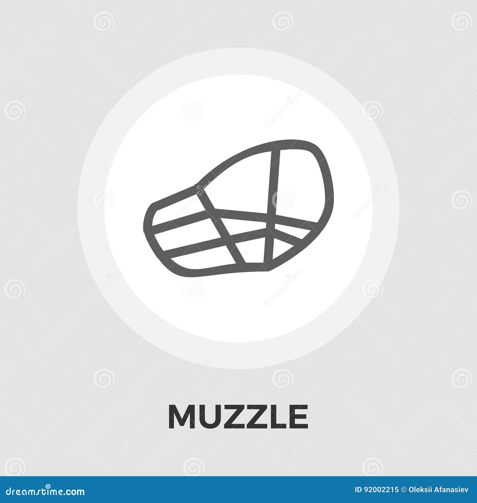 Muzzle vector flat icon stock vector. Illustration of design - 92002215