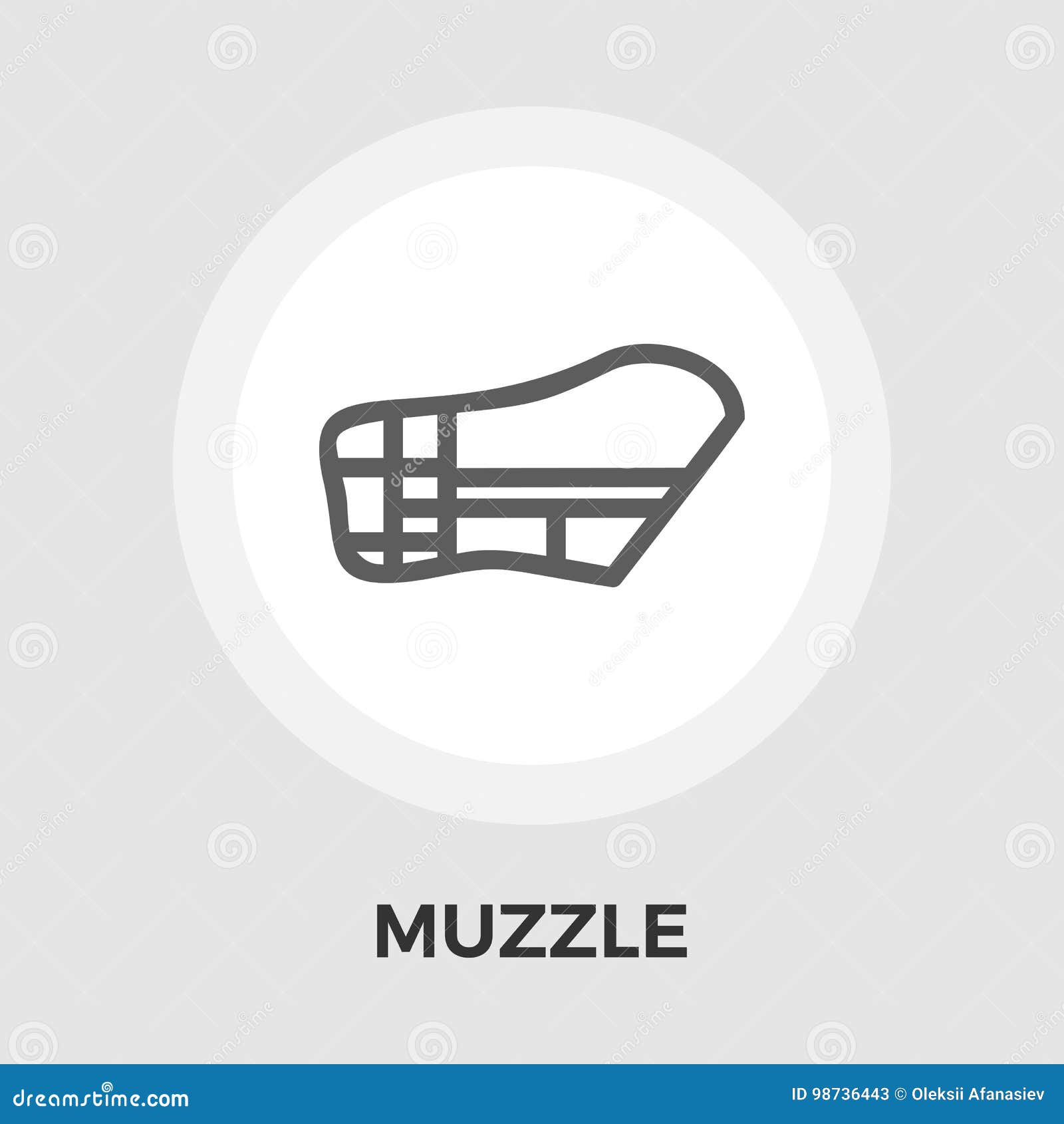 Muzzle vector flat icon stock vector. Illustration of protective - 98736443