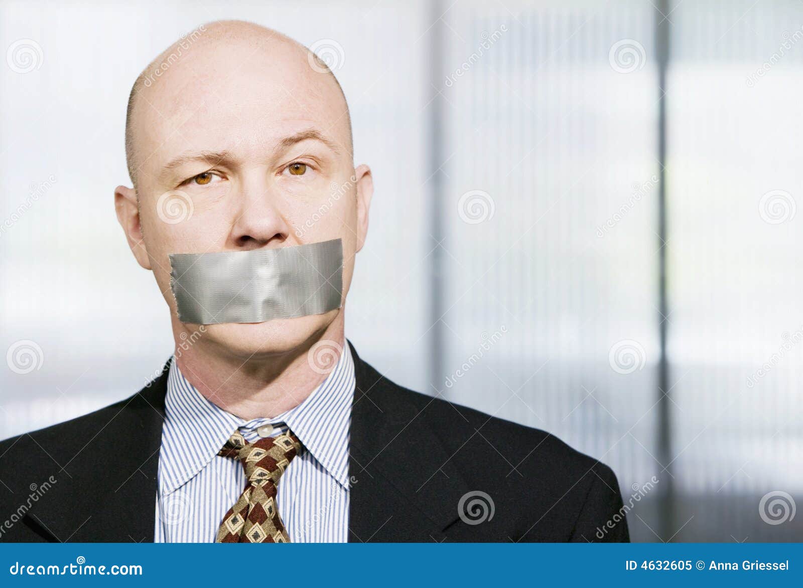 Muzzled Businessman stock image. Image of shiny, punish - 4632605