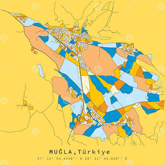 MuÄŸla, Turkey,city Centre,accurate Map,Urban Detail Streets Roads ... MuÄŸla, Turkey,city Centre,accurate Map,Urban Detail Streets Roads ...