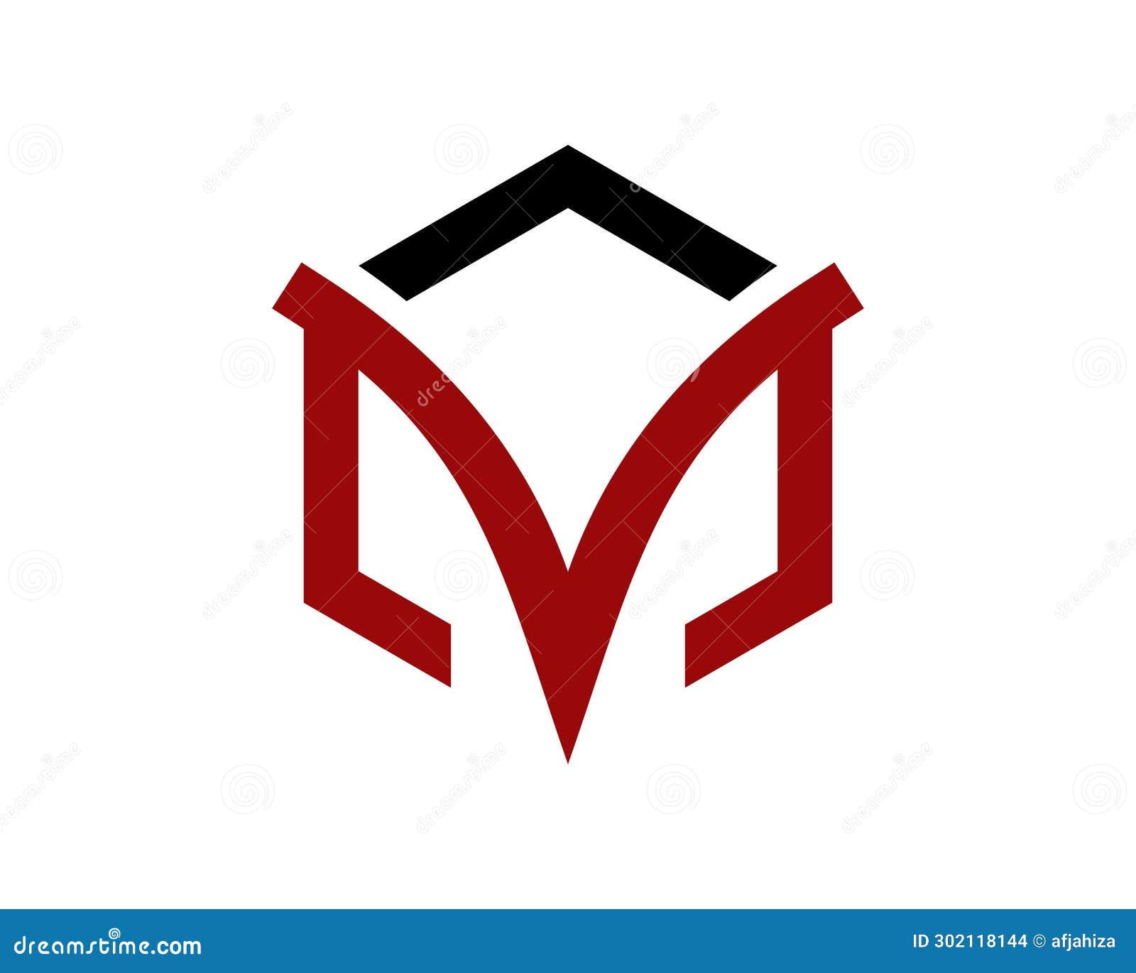 MV Letter Cube Logo Template Stock Vector - Illustration of text ...