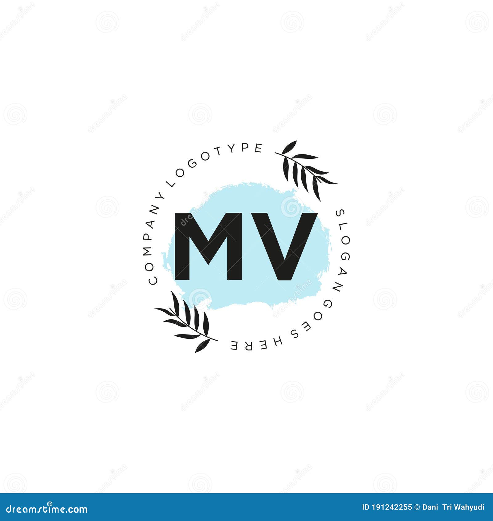 MV Letter Logo Icon Design Template Elements Stock Vector ...