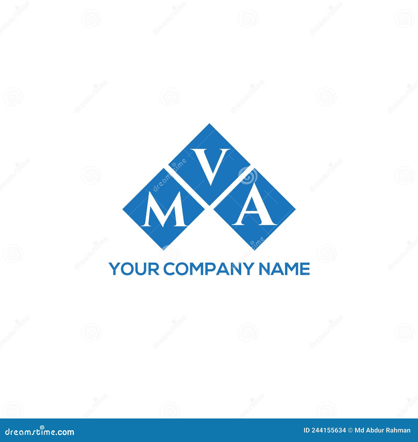 MVA Letter Logo Design on White Background. MVA Creative Initials ...