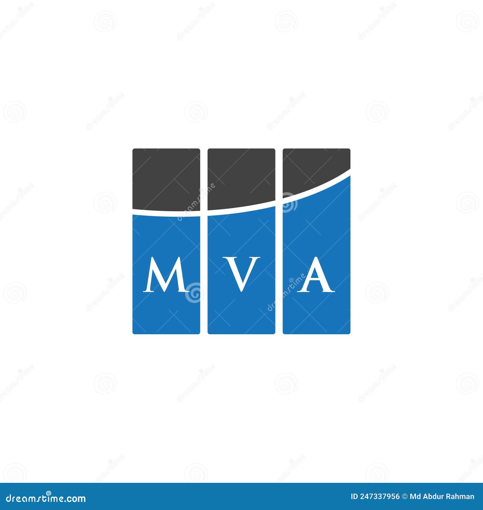 MVA Letter Logo Design on WHITE Background. MVA Creative Initials ...
