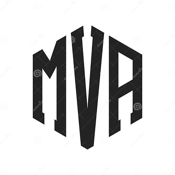 MVA Logo Design. Initial Letter MVA Monogram Logo Using Hexagon Shape ...