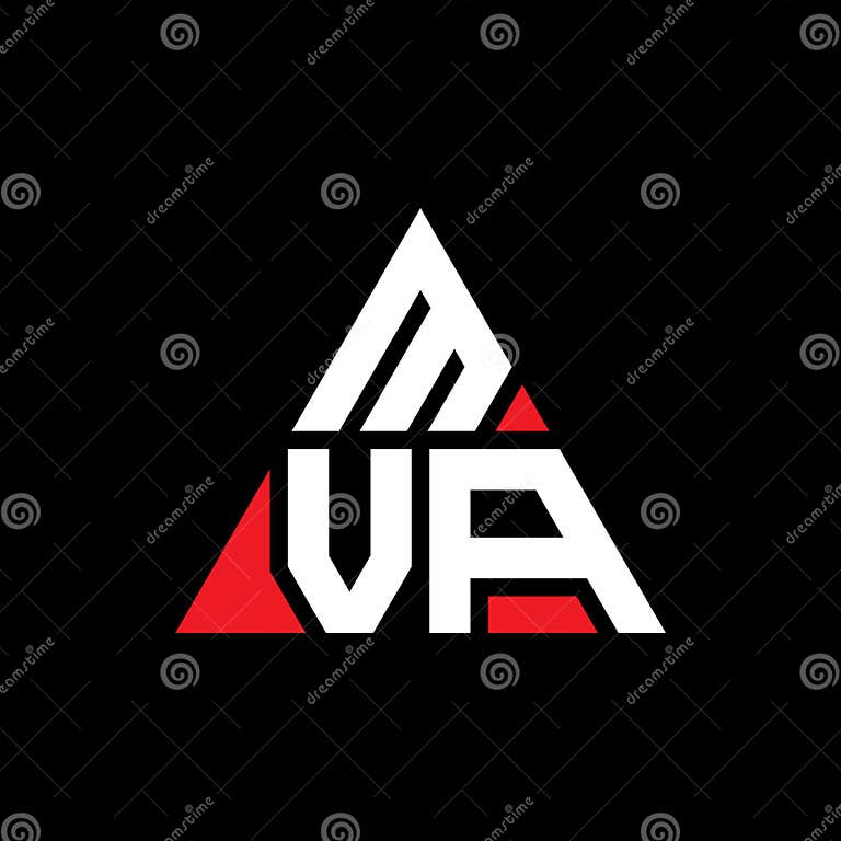 MVA Triangle Letter Logo Design with Triangle Shape. MVA Triangle Logo ...