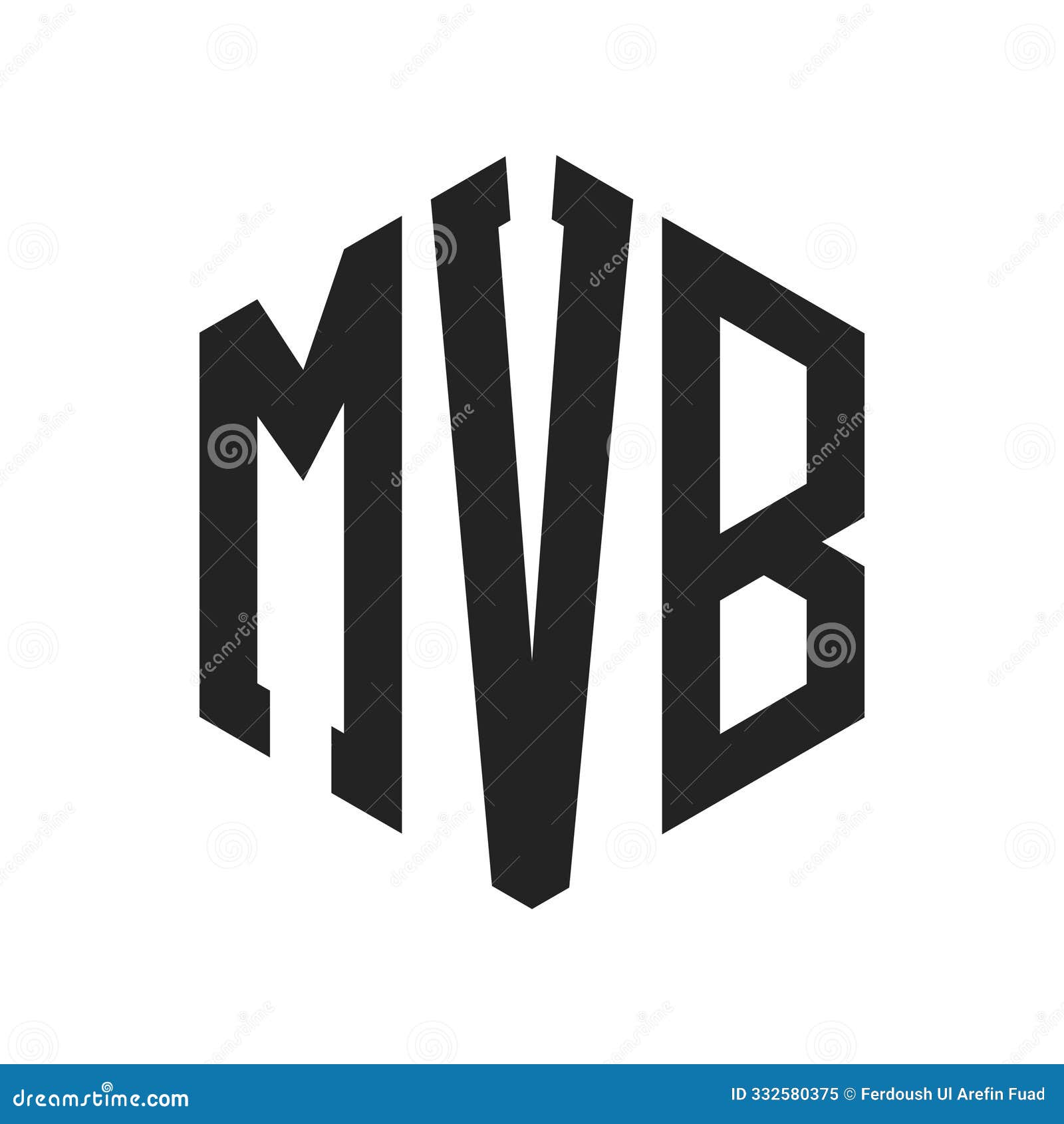 MVB Logo Design. Initial Letter MVB Monogram Logo Using Hexagon Shape ...