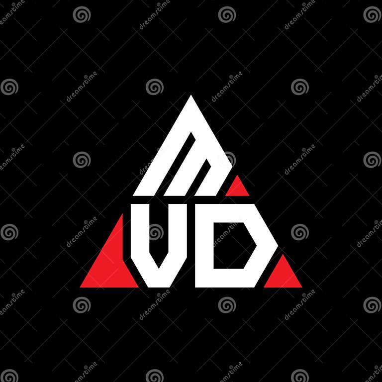 MVD Triangle Letter Logo Design with Triangle Shape. MVD Triangle Logo ...