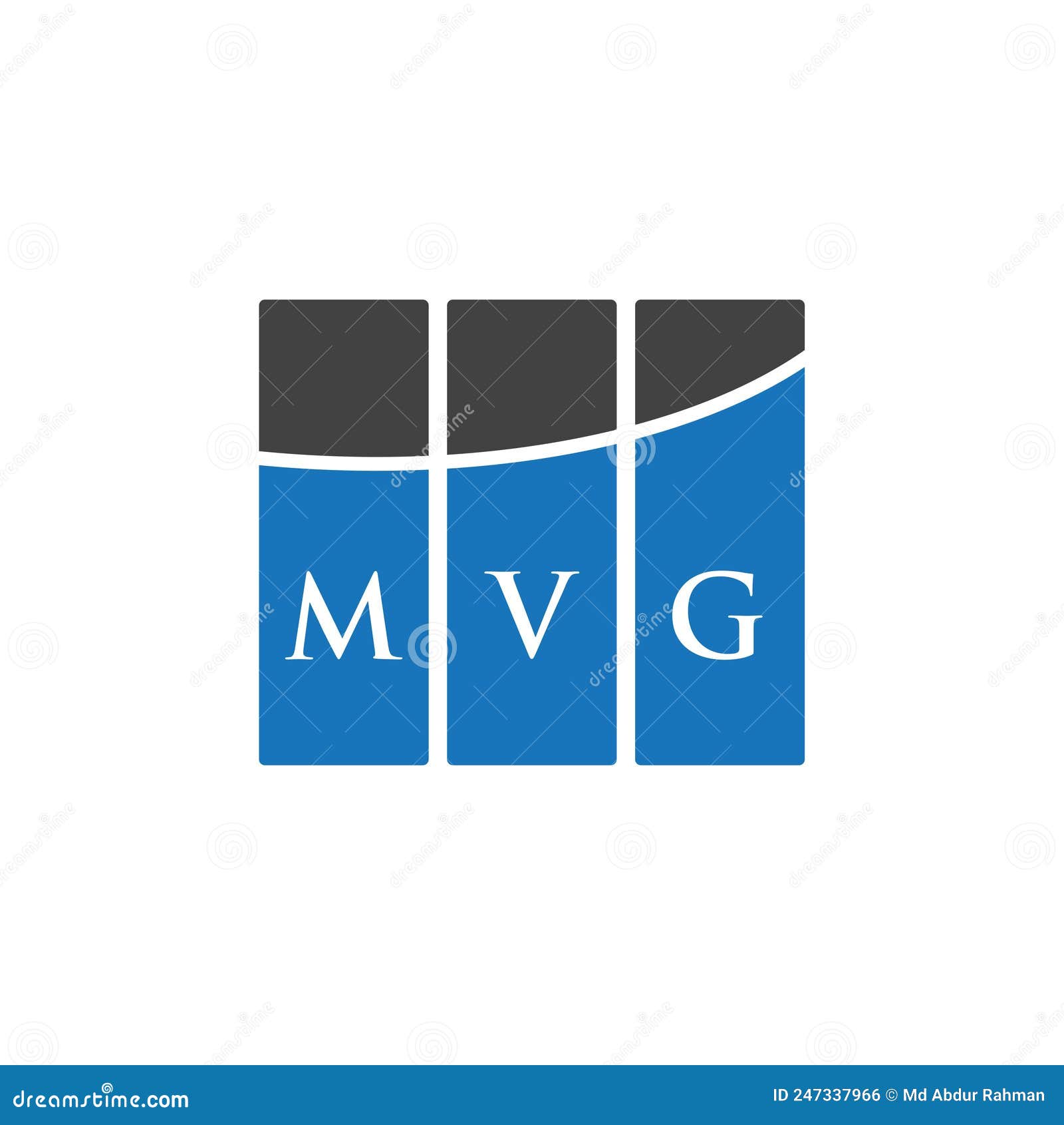 MVG Letter Logo Design on WHITE Background. MVG Creative Initials ...