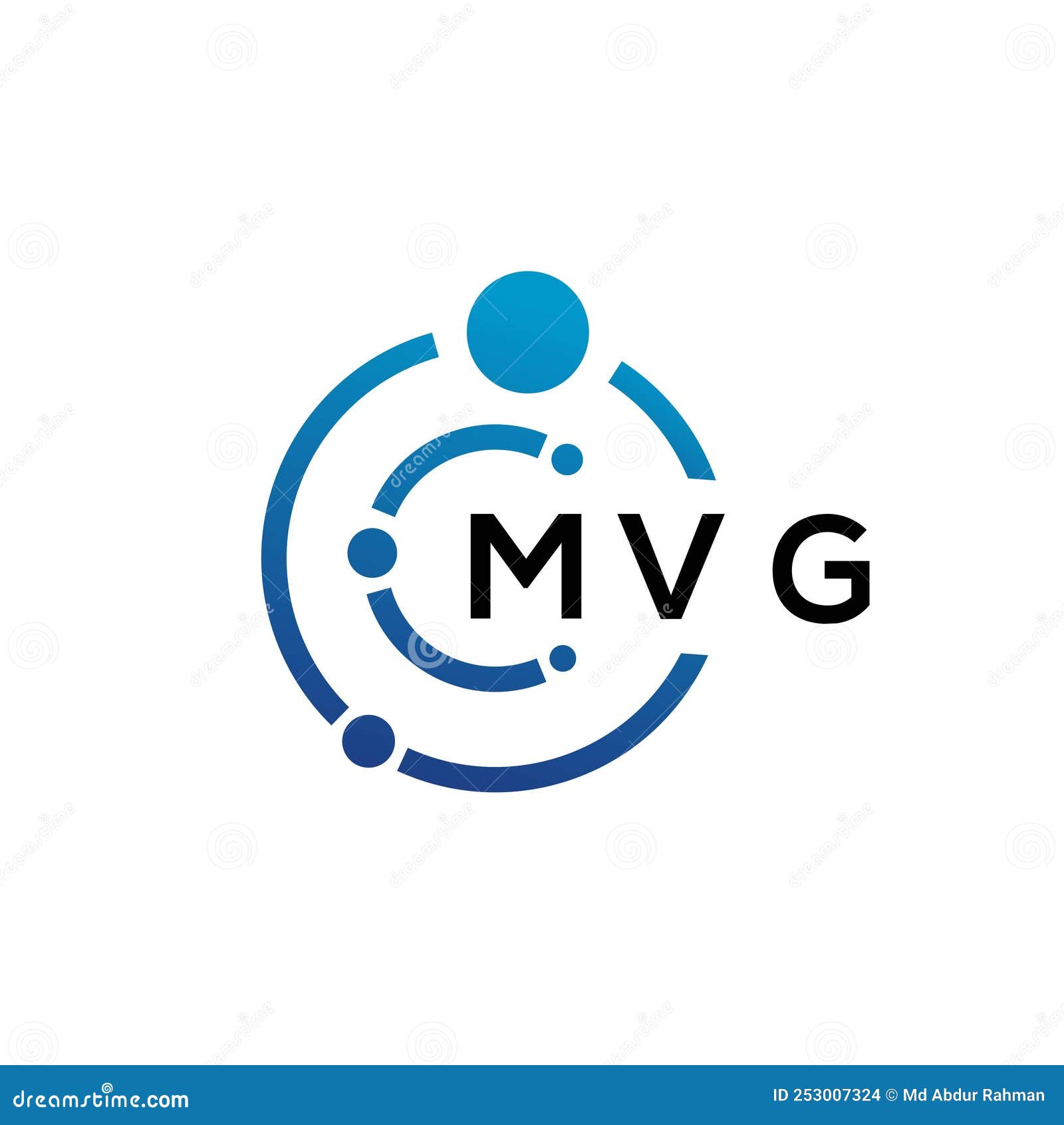 MVG Letter Technology Logo Design on White Background. MVG Creative ...