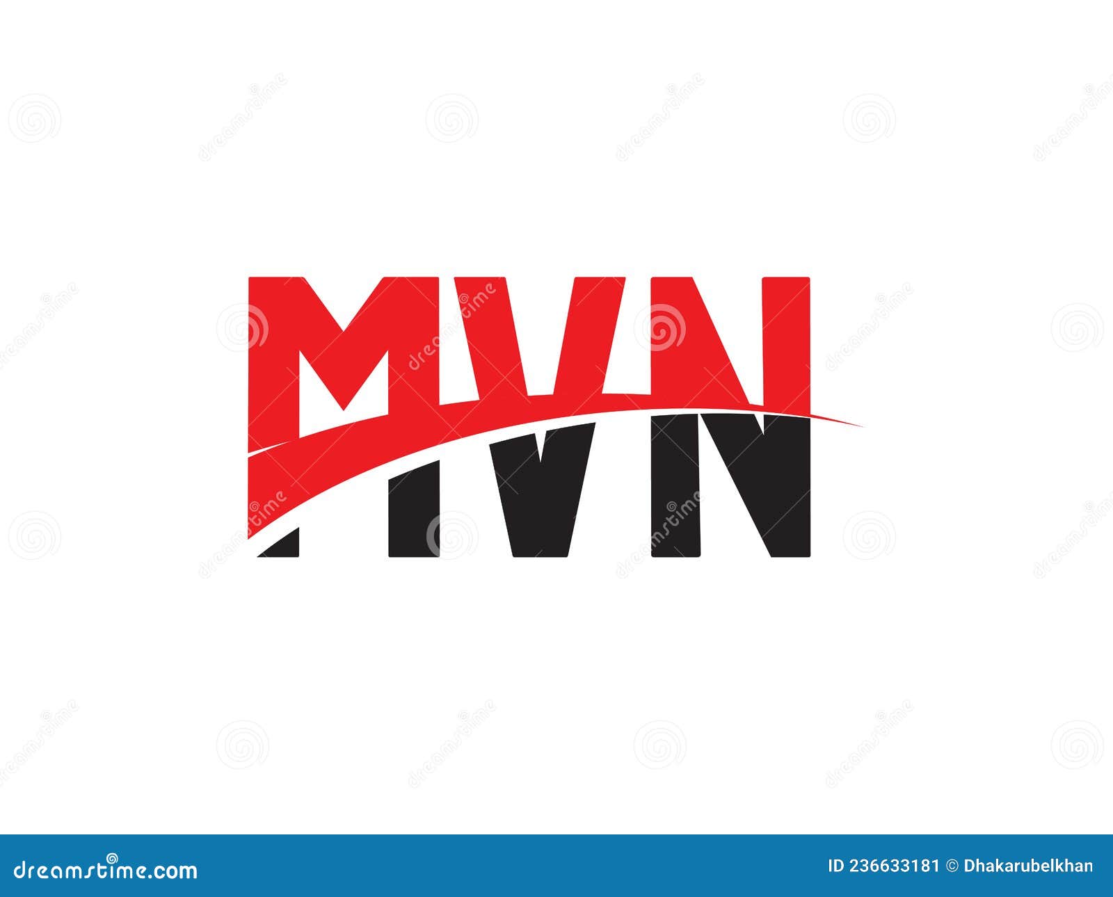 MVN Letter Initial Logo Design Vector Illustration Stock Vector ...
