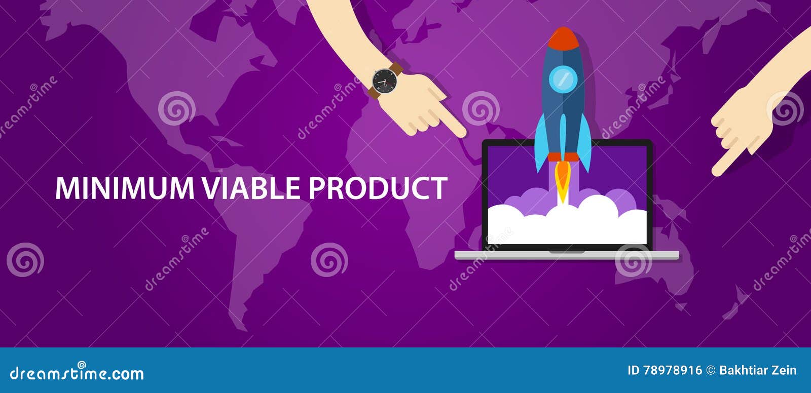 MVP Minimum Viable Product Start-up Working Gear Software Cartoon ...