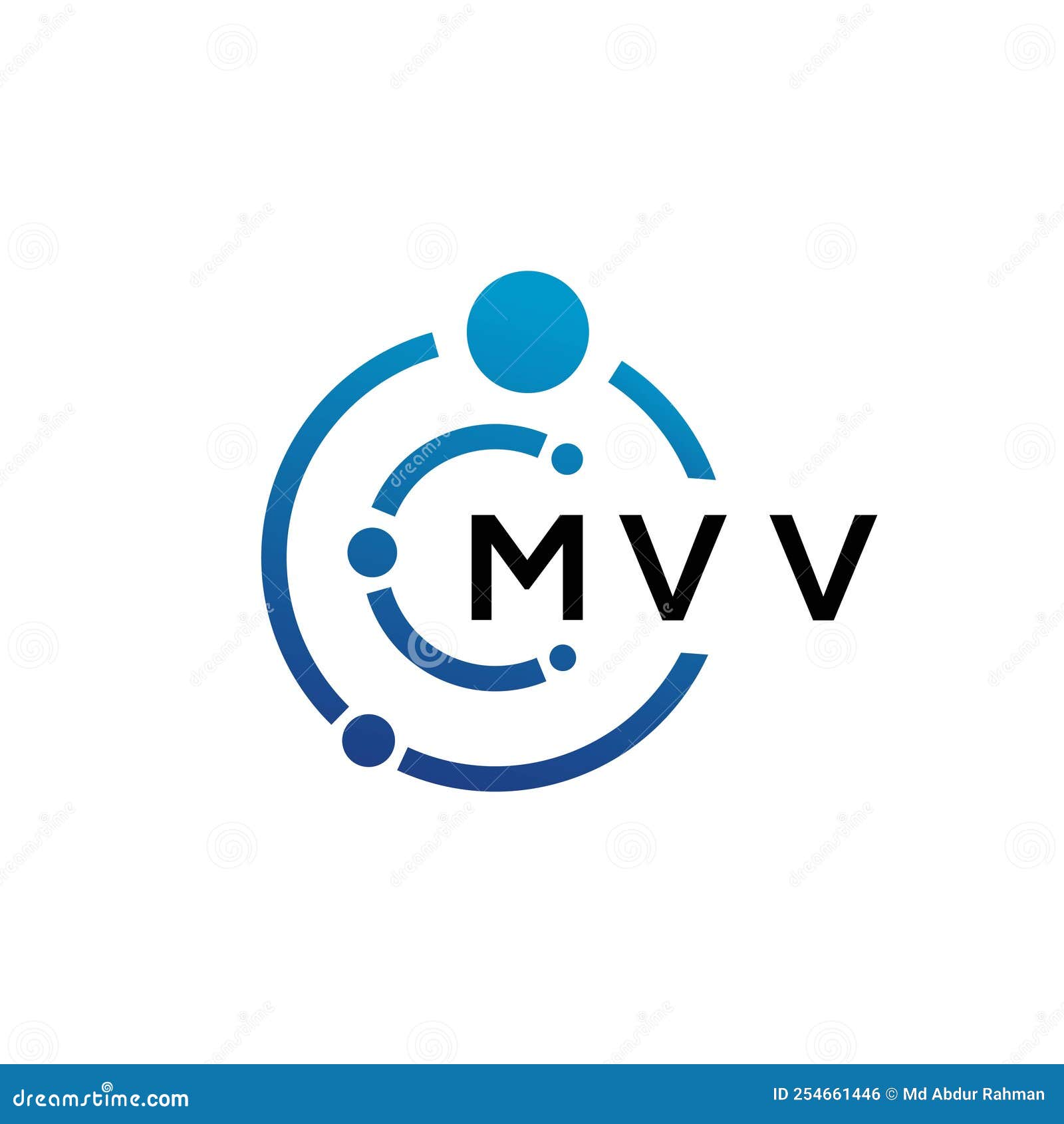MVV Letter Technology Logo Design on White Background. MVV Creative ...