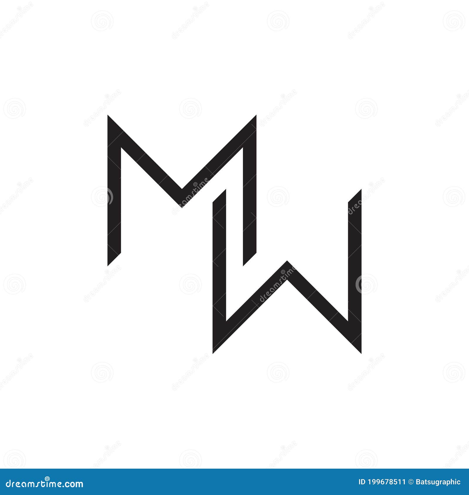 Mw Initial Letter Vector Logo Icon Stock Vector - Illustration of ...