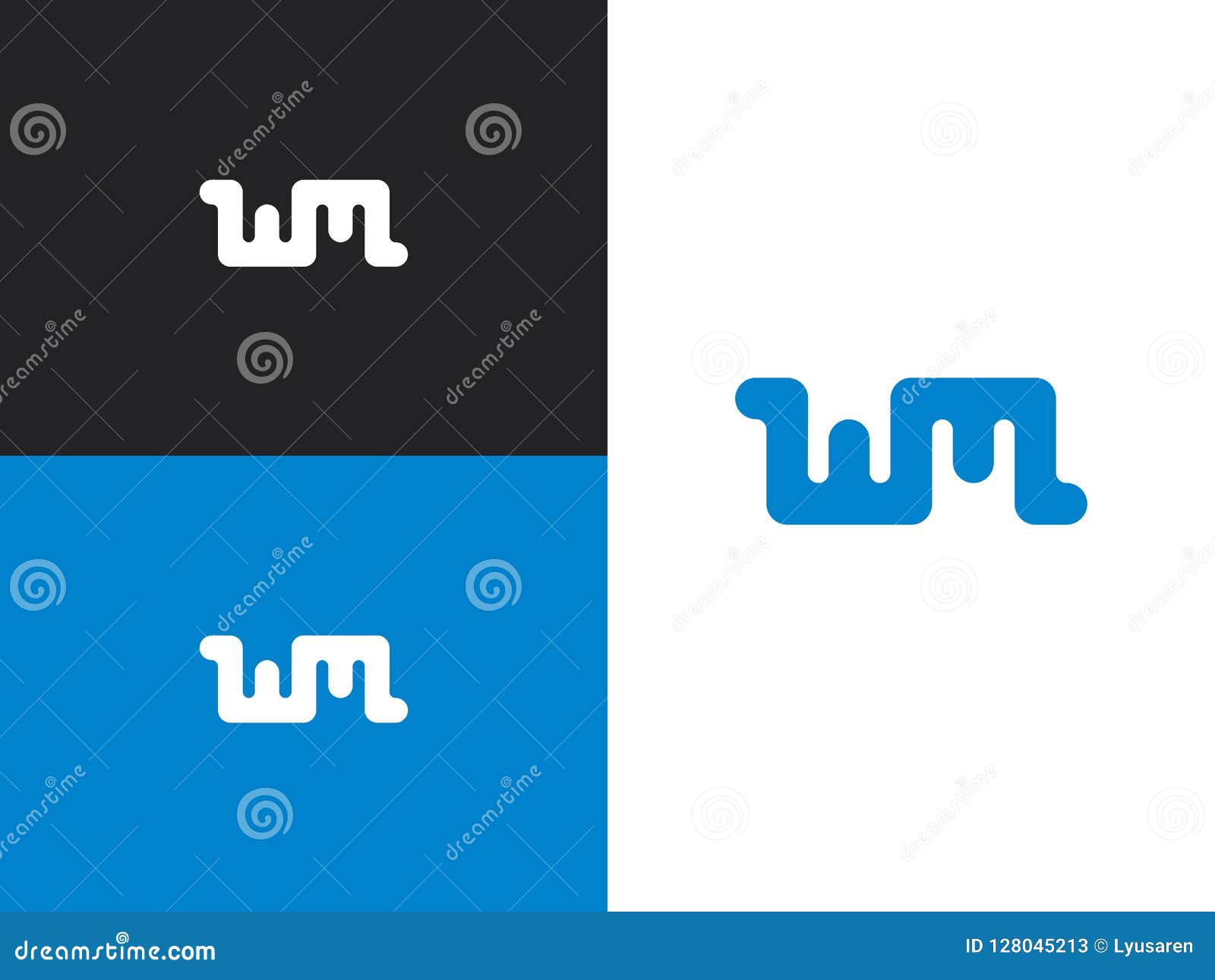 MW Logo Element, Letter MW Icon Vector Stock Illustration ...