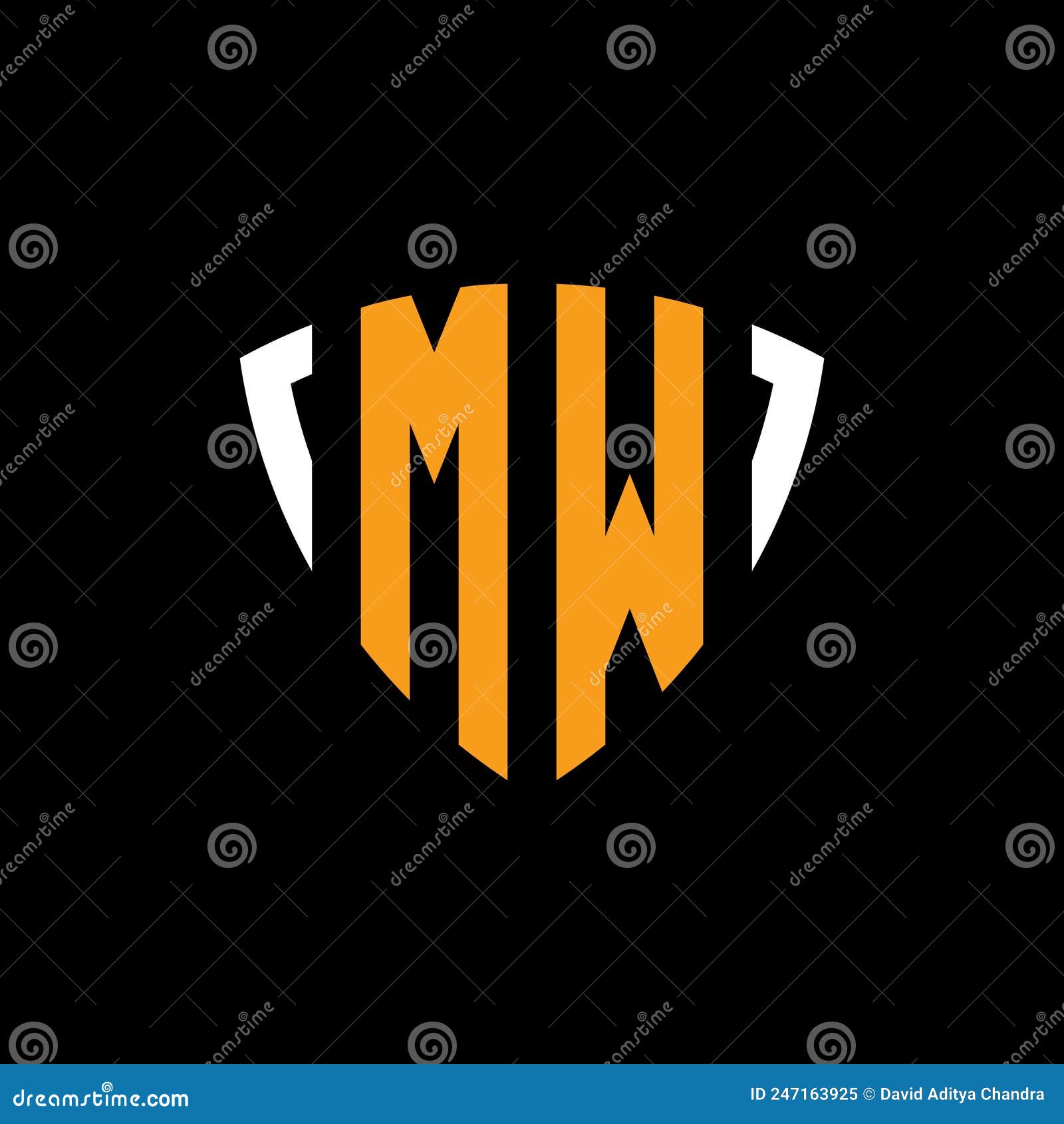 MW Logo Monogram Design Template Stock Vector - Illustration of elegant ...