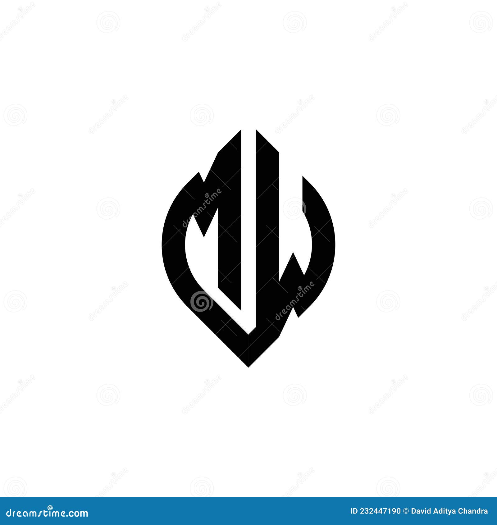 MW Logo Monogram Geometric Shape Style Stock Vector - Illustration of ...