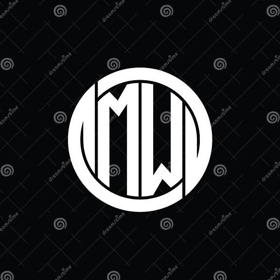 MW Logo Monogram Shield Inside Circle Shape Vector Images Design ...