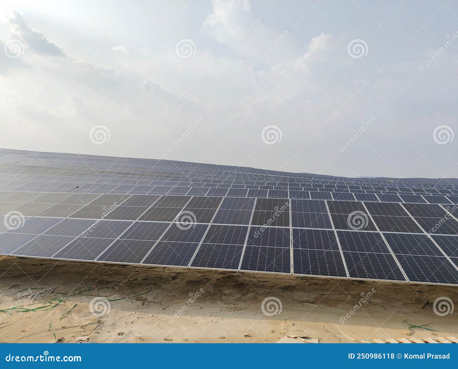 230 MW Solar Plant Structure and Module Mounting Work in Progress Stock ...