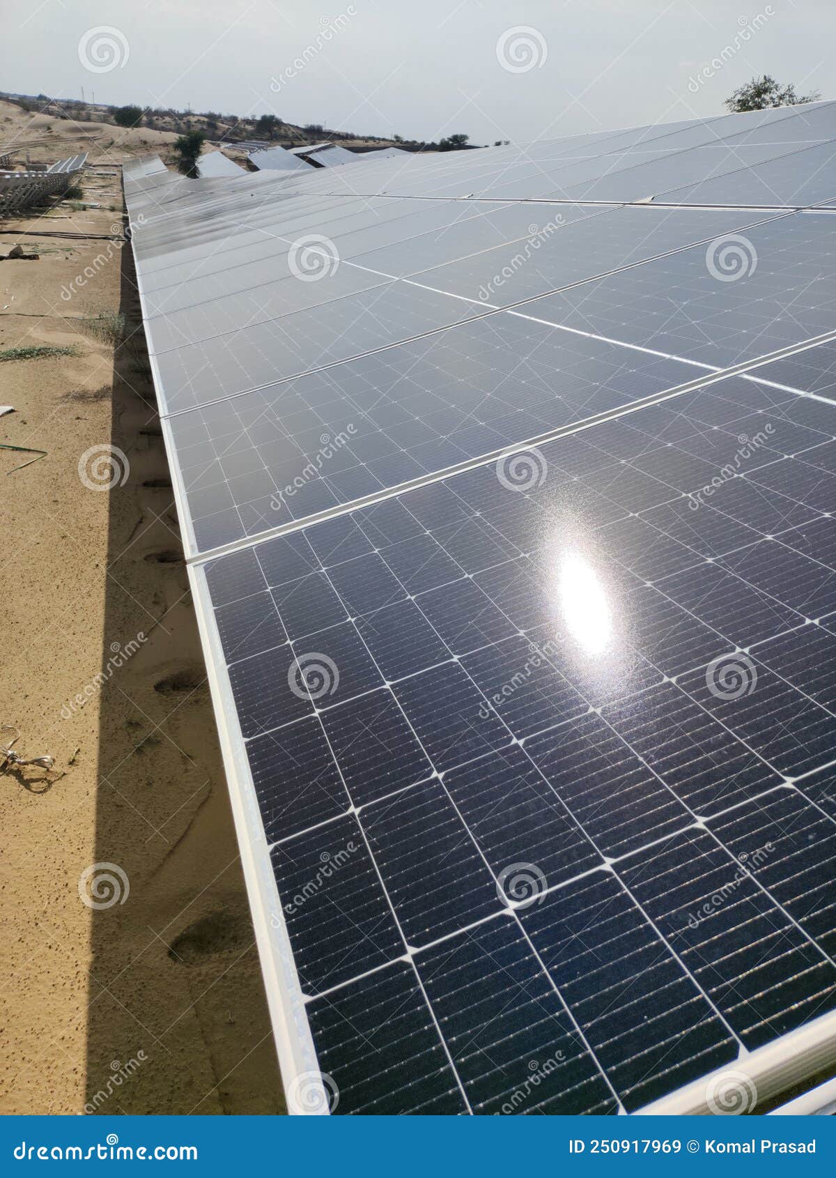 230 MW Solar Plant Structure and Module Mounting Work in Progress Stock ...