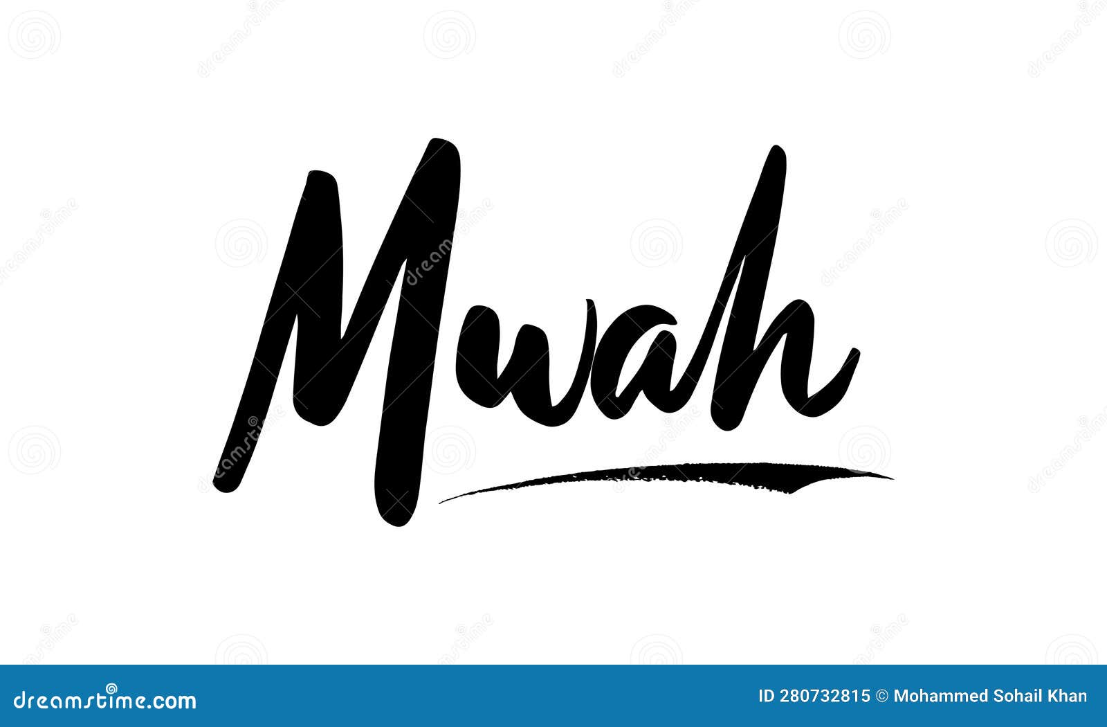 Mwah Typography Lettering Text Vector Design Quote Stock Vector ...