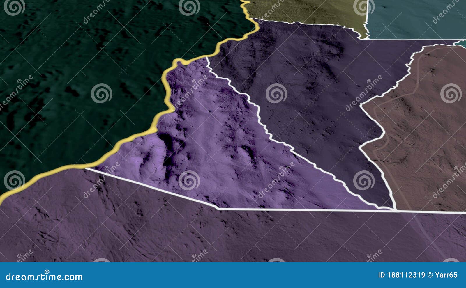 Mwanza, Malawi - Highlighted. Administrative Stock Illustration ...