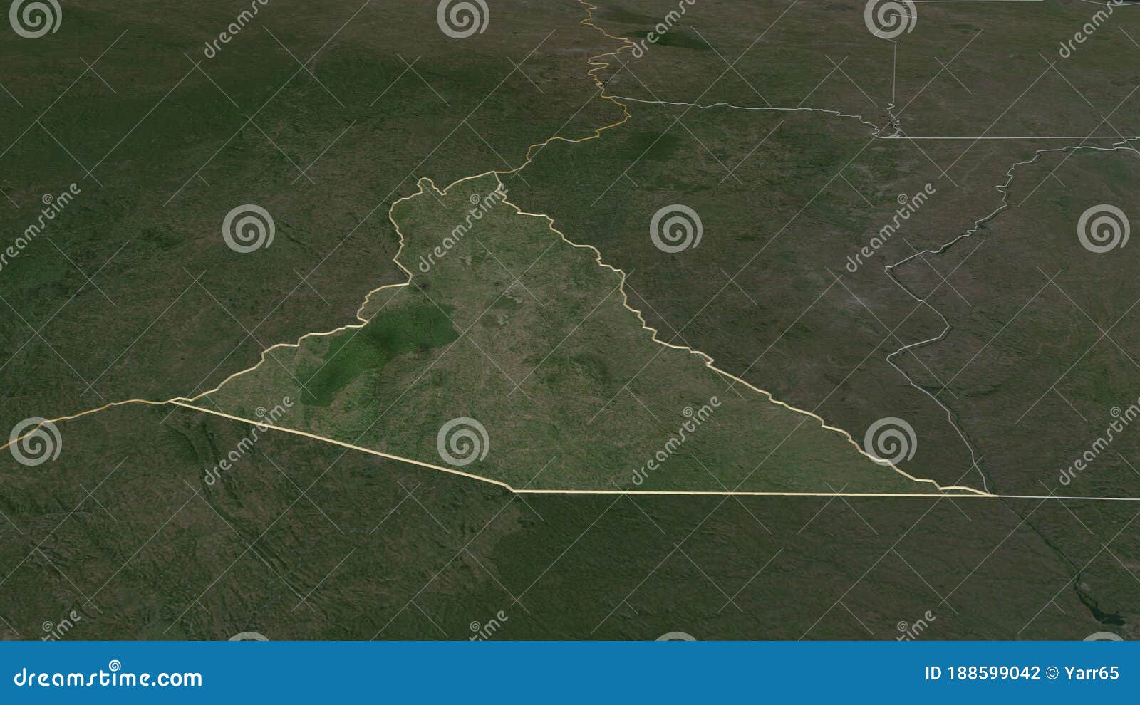 Mwanza, Malawi - Outlined. Satellite Stock Illustration - Illustration ...