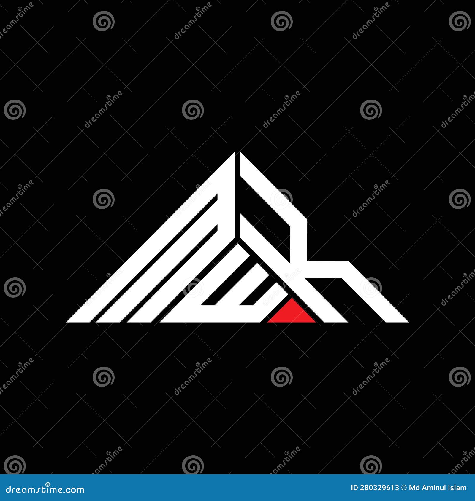 MWK Letter Logo Creative Design with Vector Graphic, MWK Stock Vector ...
