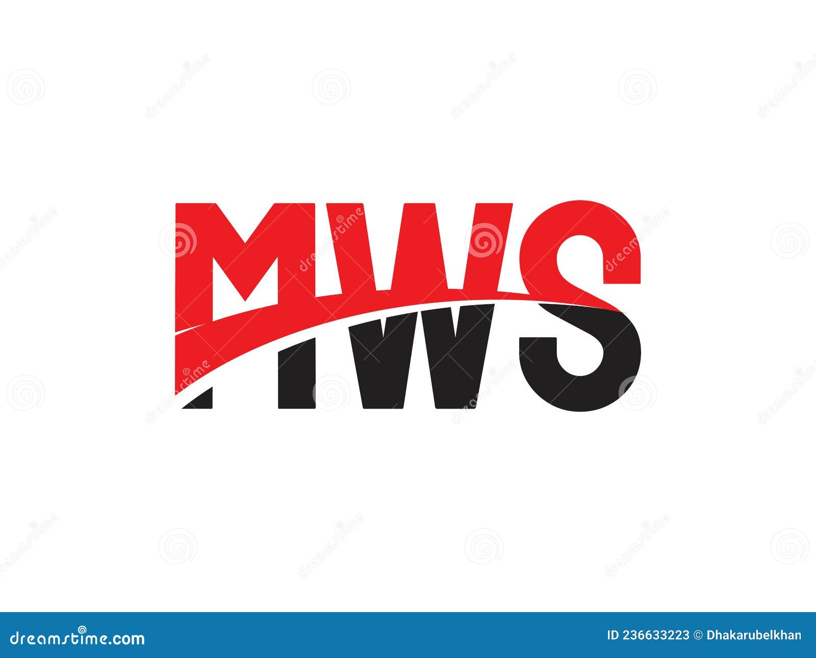 MWS Letter Initial Logo Design Vector Illustration Stock Vector ...