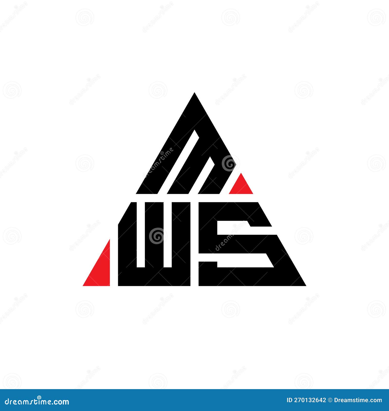 MWS Triangle Letter Logo Design with Triangle Shape. MWS Triangle Logo ...