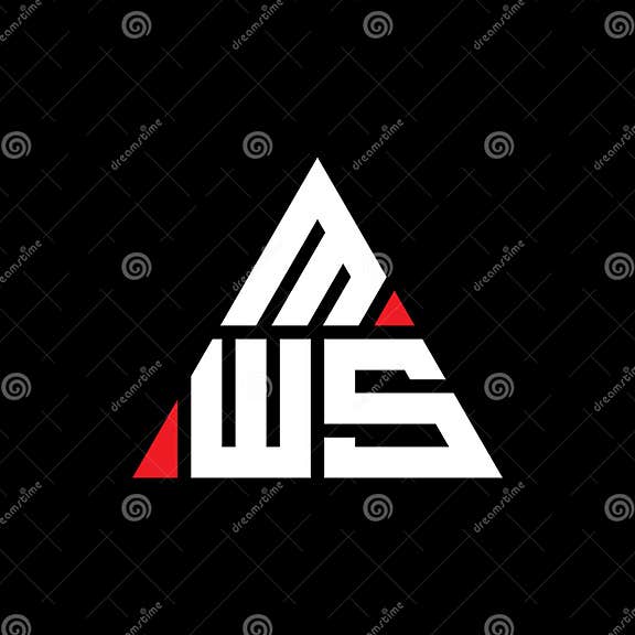 MWS Triangle Letter Logo Design with Triangle Shape. MWS Triangle Logo ...