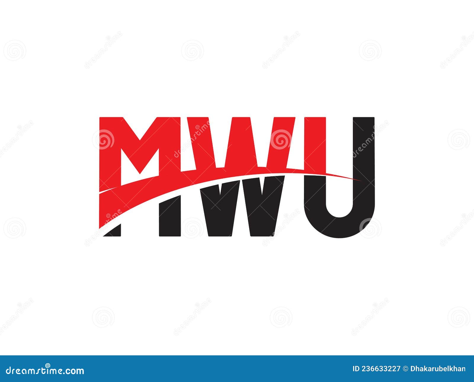MWU Letter Initial Logo Design Vector Illustration Stock Vector ...
