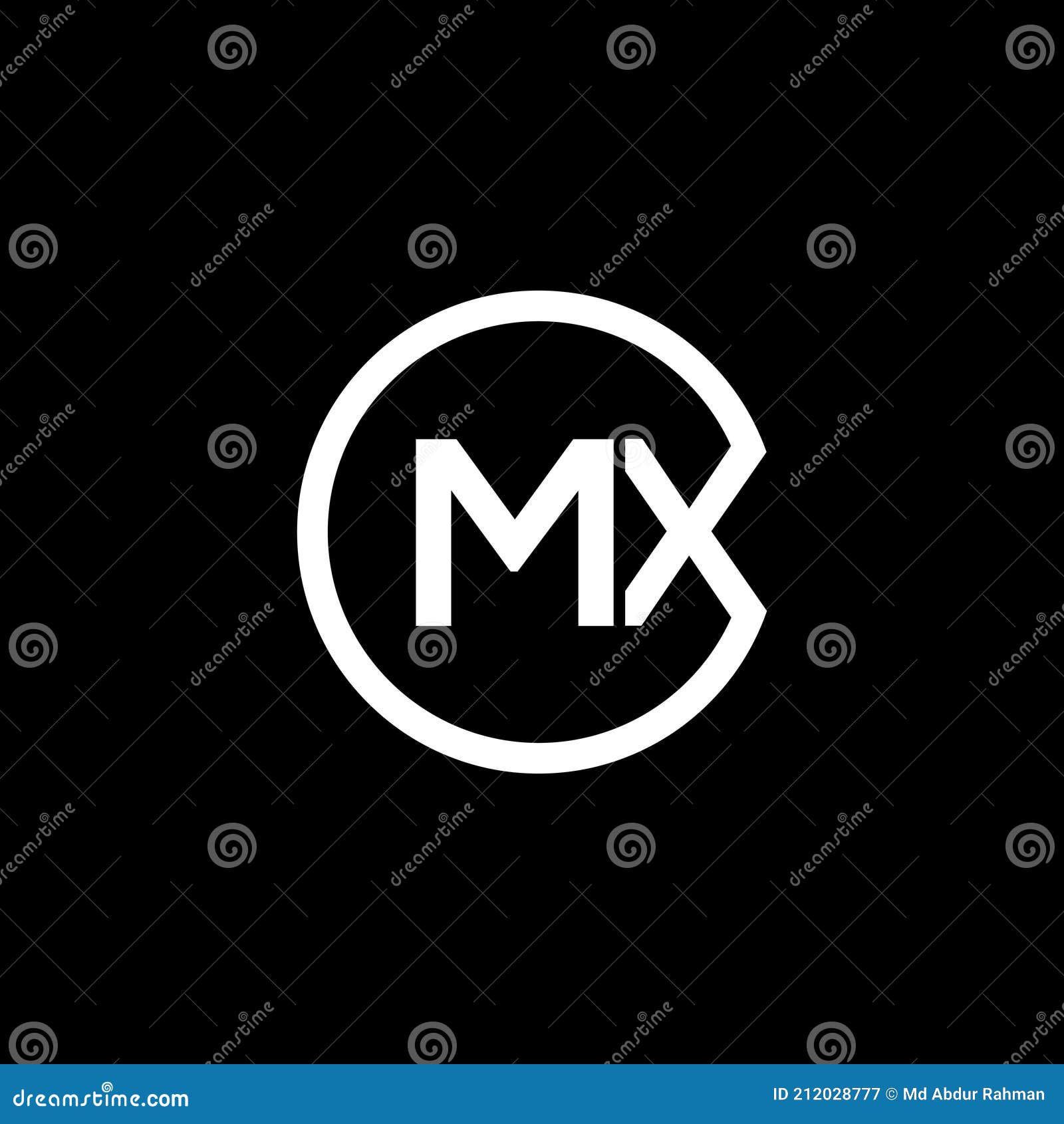 MX Creative Unique Abstract Modern Geometric Vector Symbol Font Logo ...